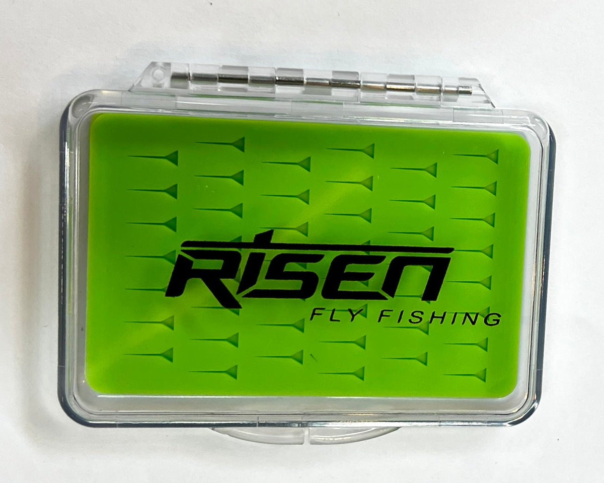 Mini fly box with green silicone insert – Risen Fly